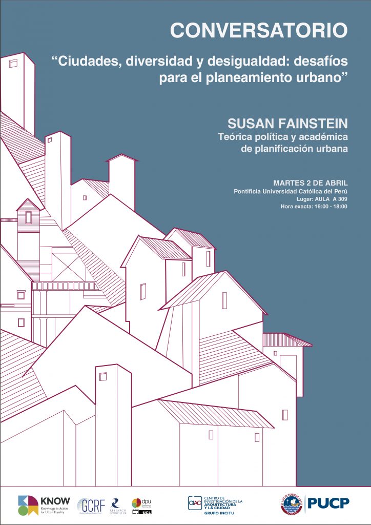 Susan Fainstein Afiche para imprimir con borde1 - Arquitectura PUCP