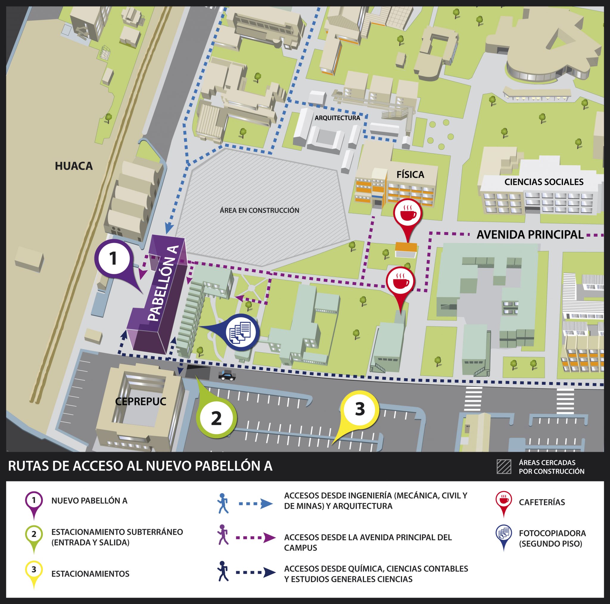 Mapa de acceso al Complejo de Innovación Académica - PuntoEdu PUCP
