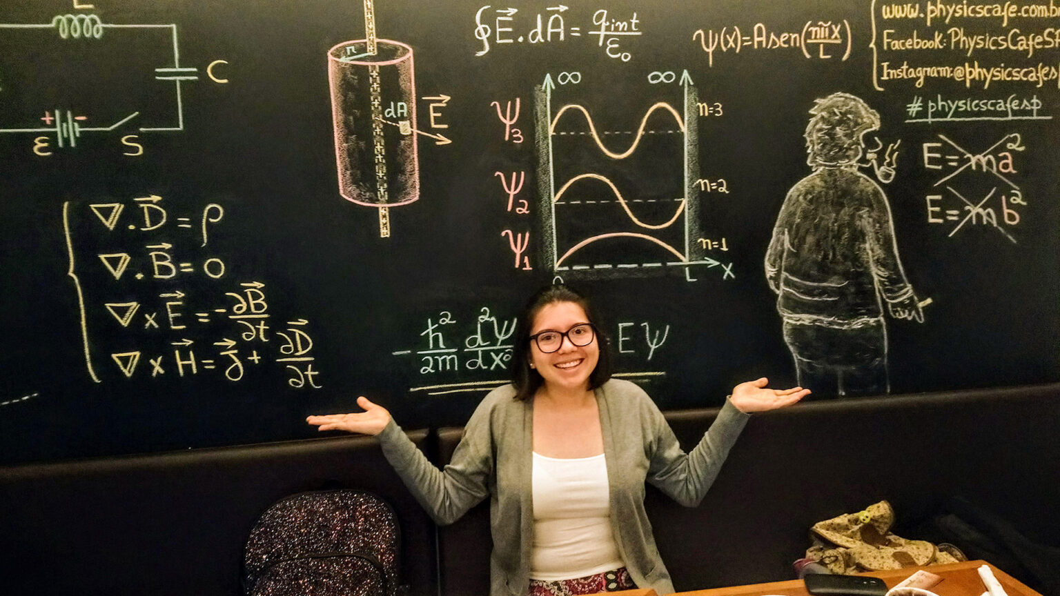 La egresada de Física Lucía Coll conversó con Premio Nobel de Física